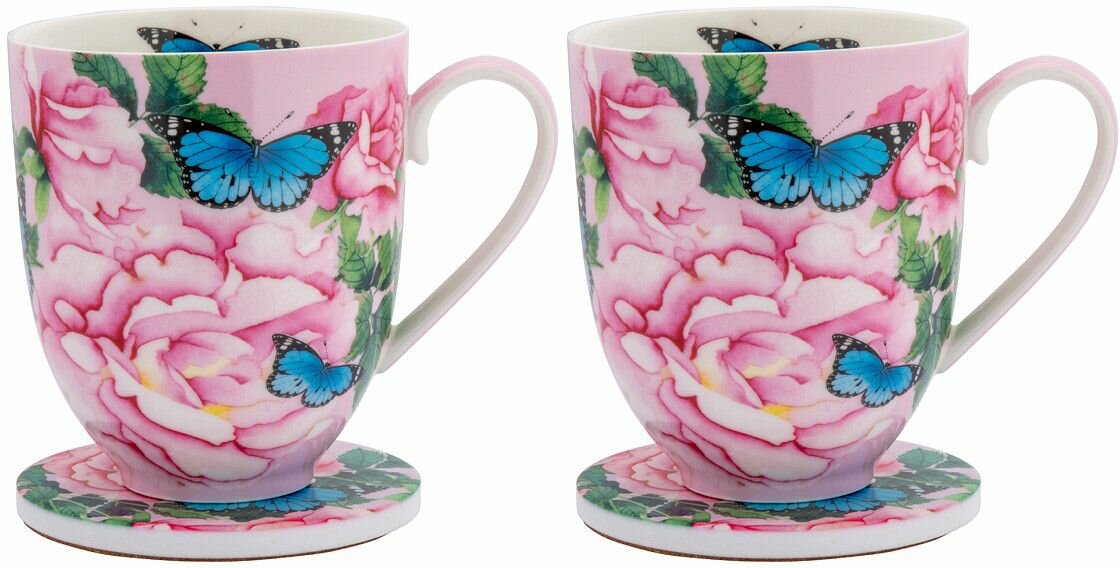 Набор из 2 кружек Maxwell & Williams Экзотика 400 мл, фарфор, чашки для чая и кофе 2 шт