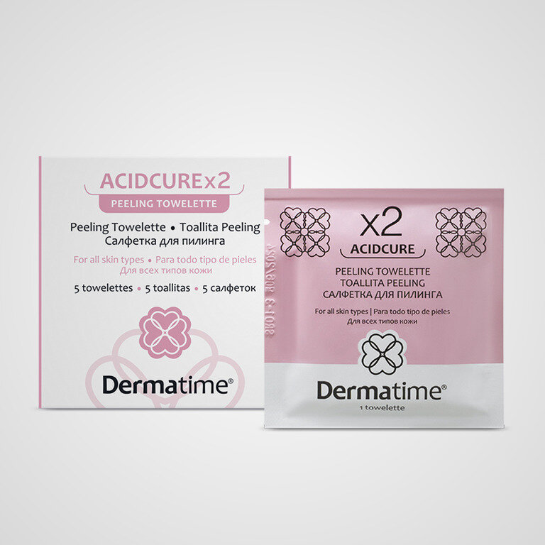 Салфетка для пилинга 5 шт DERMATIME ACIDCURE Peeling Towelette Салфетки 5 шт