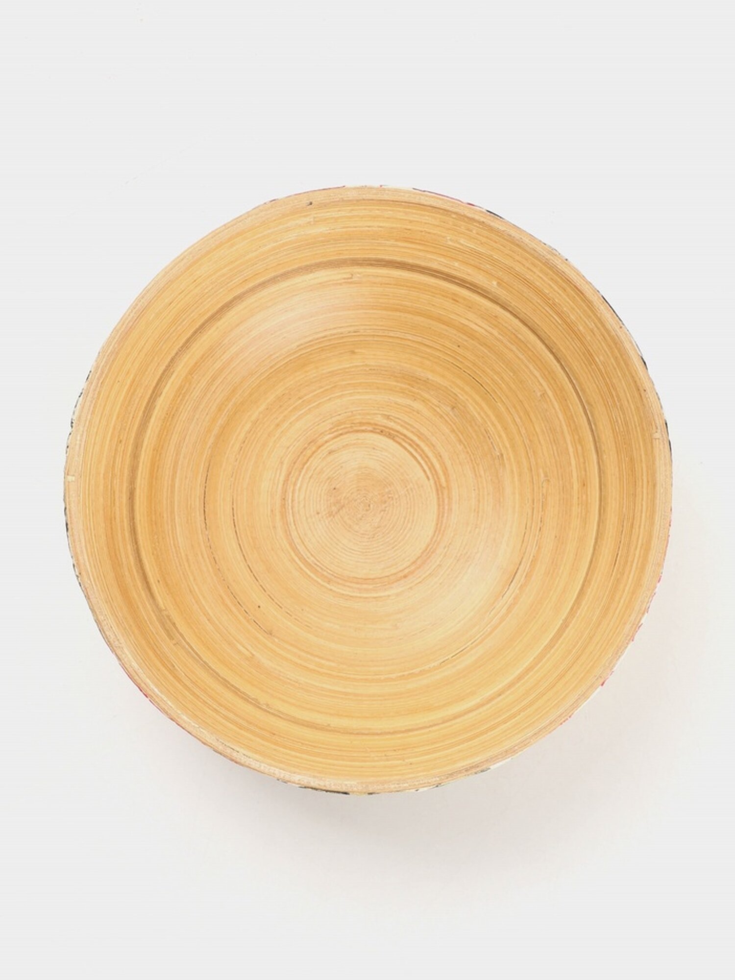 Миска сервировочная с узором, 15×15×5.5 см, бамбук, цвет бежевый — фото 1
