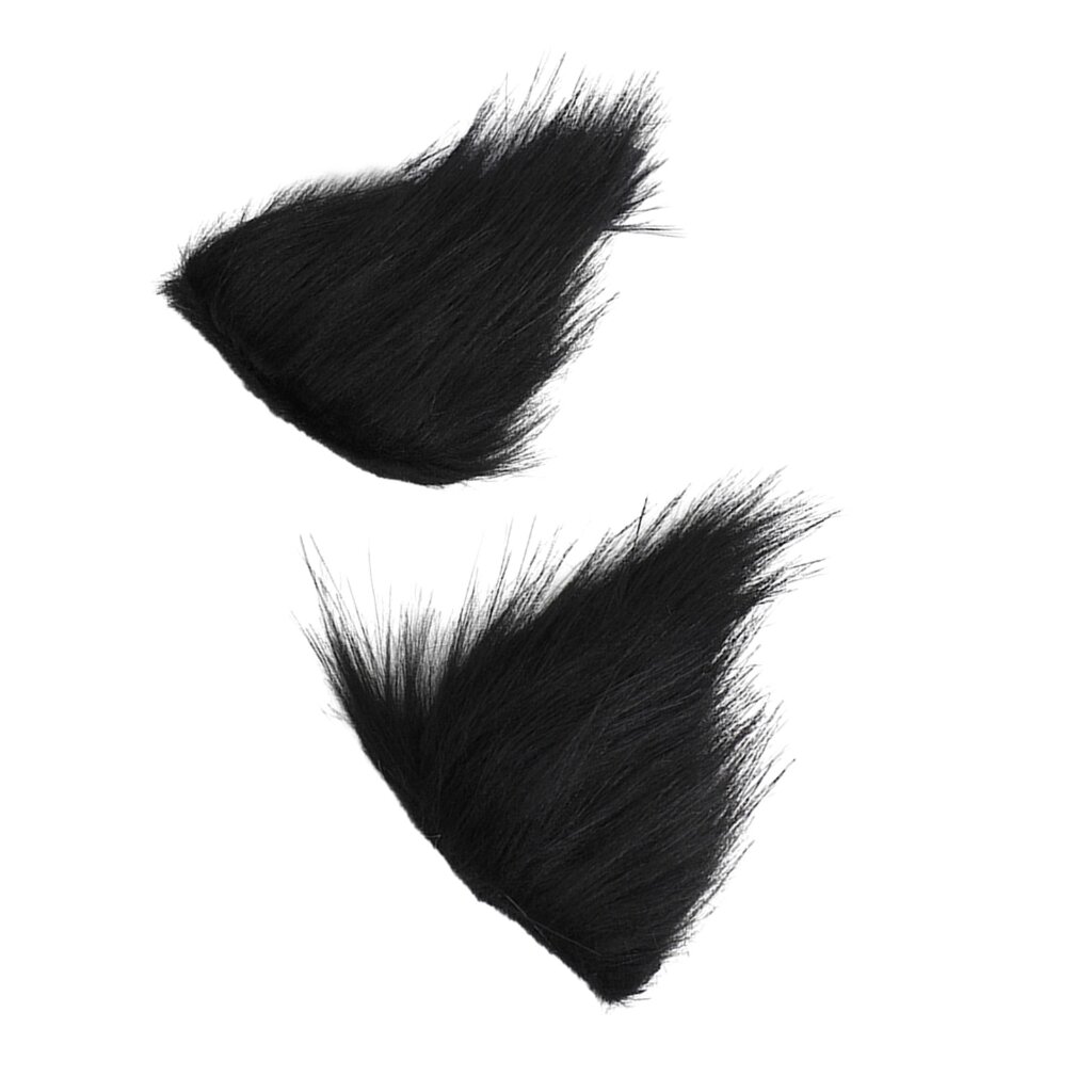 Заколка для волос с имитацией уха животного ручной работы, аксессуары для волос с кошачьими ушками "Лолита"-черный