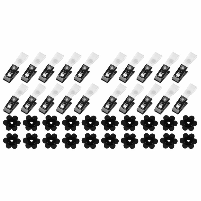 20шт Зажимы для Садовых Флагов и Пробки Ветрозащитный Держатель Маленьких Флагов для Внутреннего и Наружного Использования Аксессуары для Флагштока