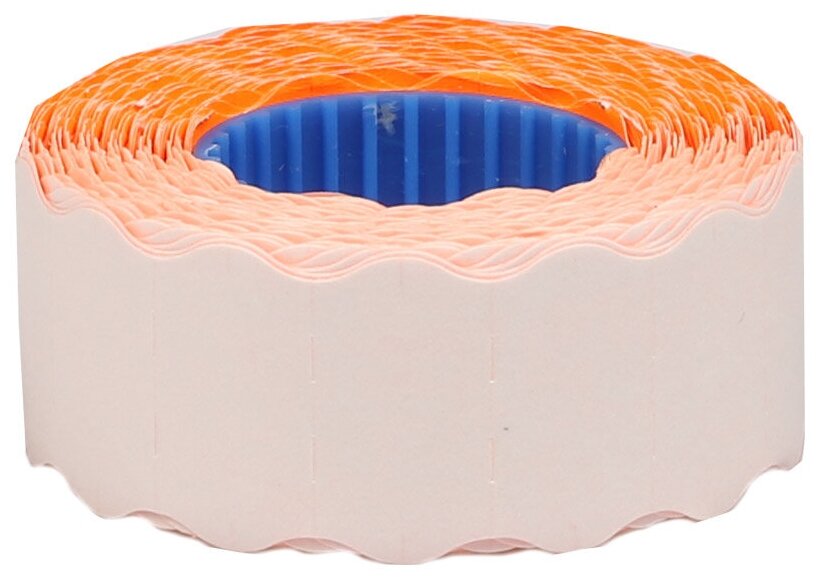 30 шт. Этикет-лента OfficeSpace, 22*12мм, волна, оранжевая, 800 этикеток