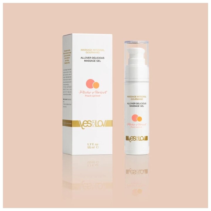 Масло-смазка YESforLOV Allover Delicious Massage Gel Peach-Apricot, 50 мл, персик, 1 шт.