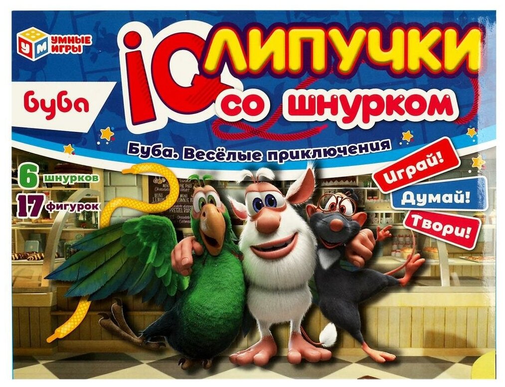 Настольная игра IQ-липучки со шнурком Буба Весёлые приключения
