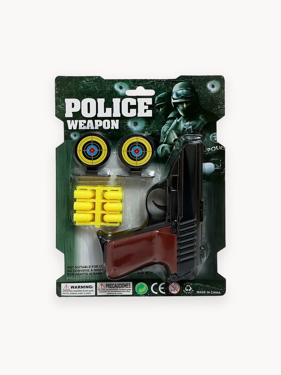 Пистолет ЛАС играс "Стрелок", с мишенями и мягкими пулями, для мальчиков, 7-14 лет