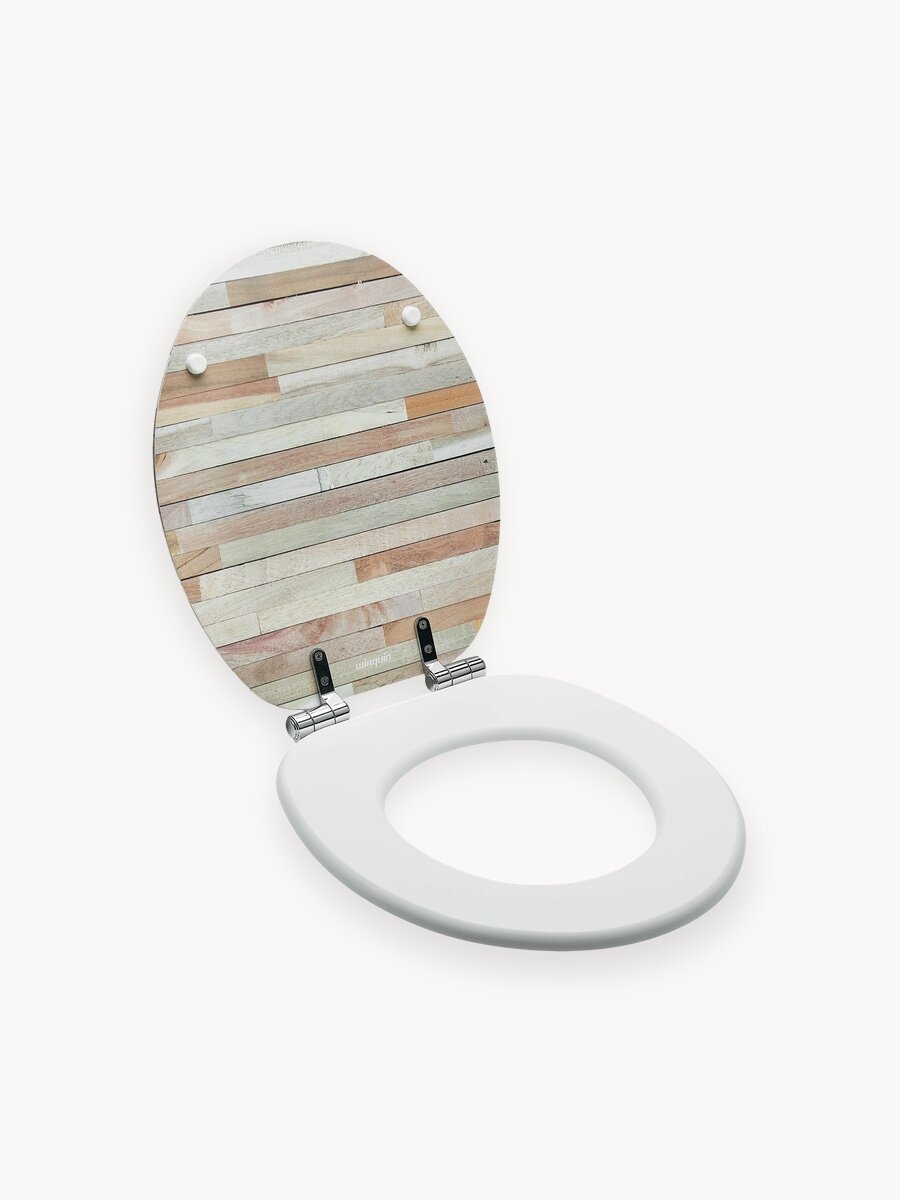 Сиденье для унитаза стиль лофт микролифт материал МДФ крепления нержавеющая сталь