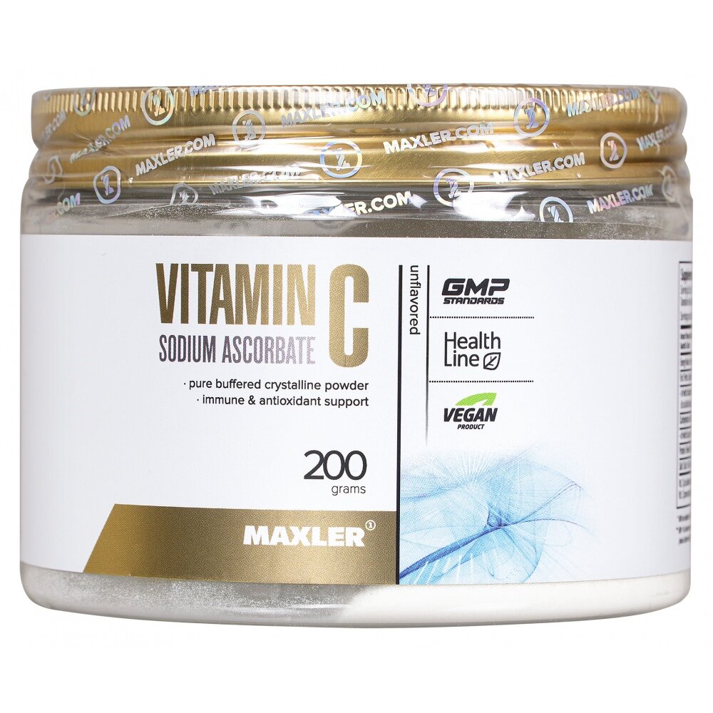Maxler Germany Vitamin C Powder, 200 г, Вкус Unflavored / Без вкусовых добавок