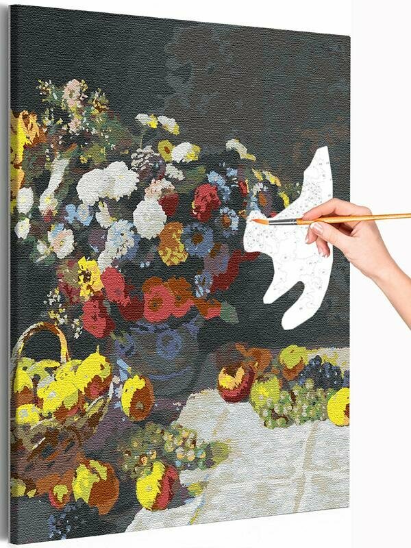 Цветы и фрукты Клод Моне / Известные картины Раскраска картина по номерам на холсте 40х50