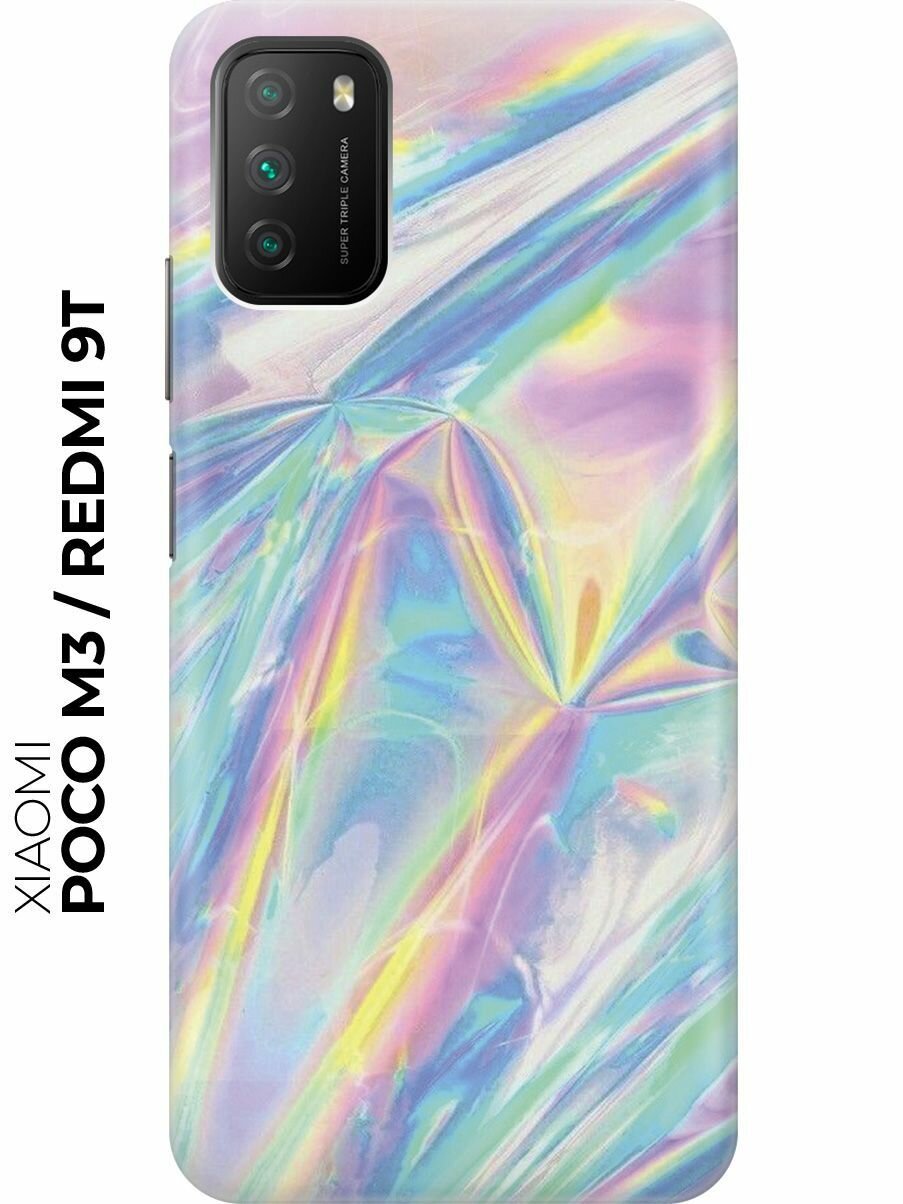 Силиконовый чехол Голографический эффект на Xiaomi Redmi 9T / Poco M3 / Сяоми Поко М3 / Сяоми Редми 9Т