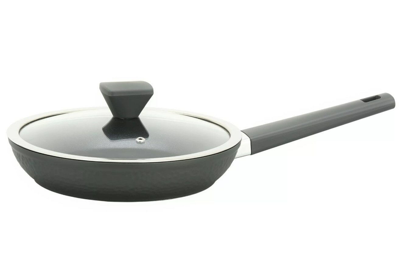 Сковорода 2,7л с крышкой 28см HAMMER Алюминий 819-003 118-819-003