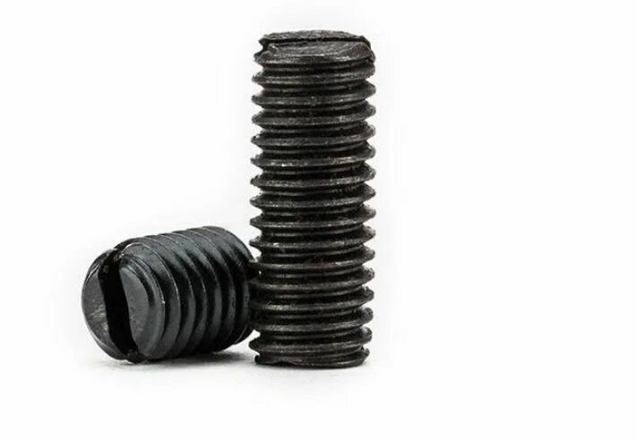 Винт М6х5 DIN 551 установочный с прямым шлицем и плоским концом без покрытия Sorrex OY (50 штук)