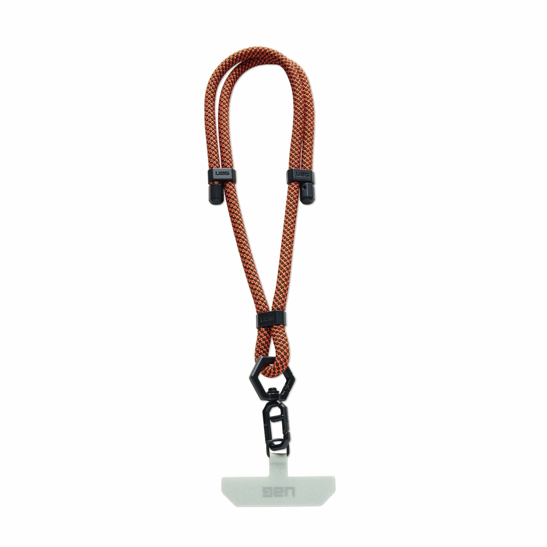 Шнурок для телефона с карабином UAG Civilian Wrist Tether Lanyard для iPhone (Ржавый/Чёрный / Rust/Black)