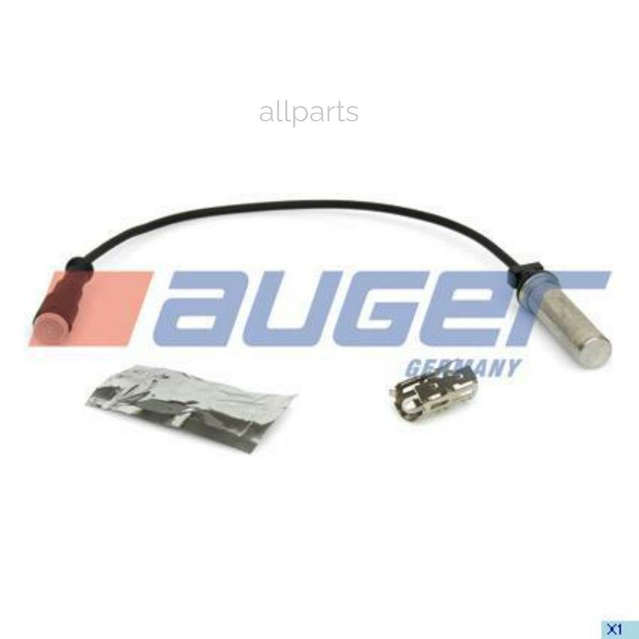 AUGER 74966 датчик ABS !(мр) датчик прямой L=350 + втулка + смазка \BPW, MB