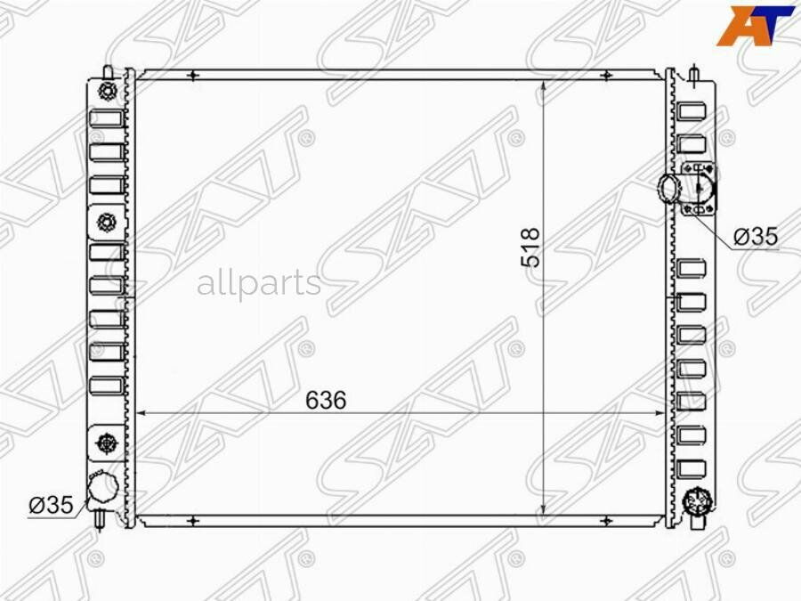 SAT NS0009-FX50 Радиатор Infiniti FX35 08-12 / EX25 11-13