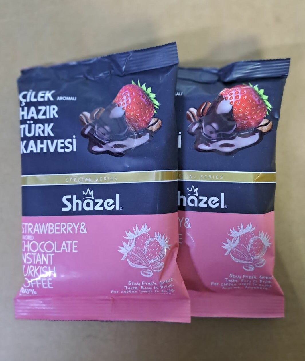 Кофе Shazel, со вкусом клубники,2 штук по 100г