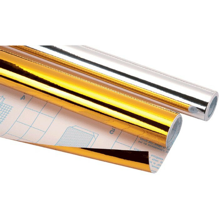 Пленка самоклеящаяся 45*100см (deVENTE) BOPP с алюминевым напылением 30мкм серебристая арт 8117123. Количество в наборе 5 шт.