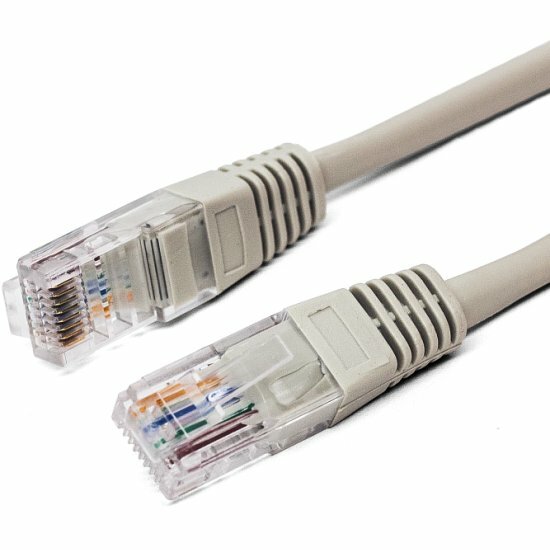 Патч-корд U/UTP Filum FL-U5-C-1M (CU, PVC, кат. 5е) 1м серый