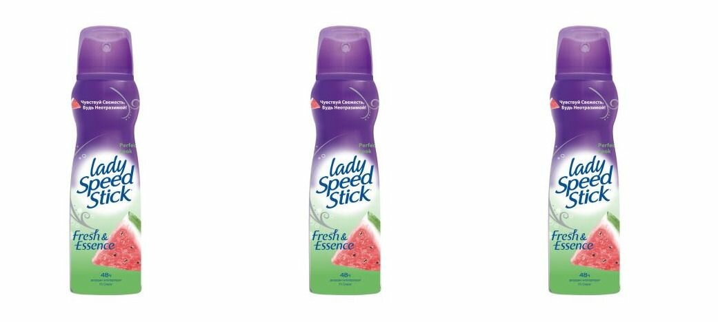 Lady Speed Stick Дезодорант спрей Fresh Essence Арбуз, 150 мл, 3 шт