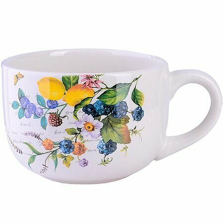 Кружка-супница 550мл Лесные ягоды с лимонами доломит LR 60143 KSMB-60143