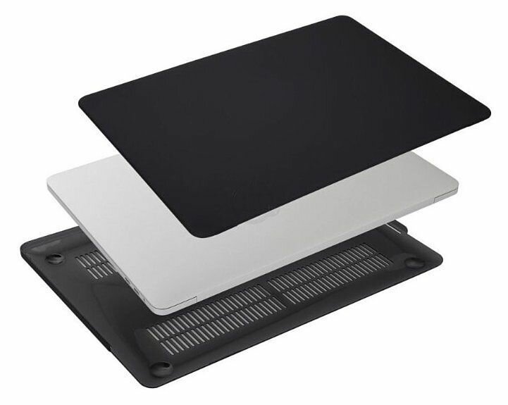 Чехол Gurdini для MacBook Pro Retina 13" 2016-2020-M1, A2338, A2289, A2251, A2159, A1989, A1706, A1708 матовый черный