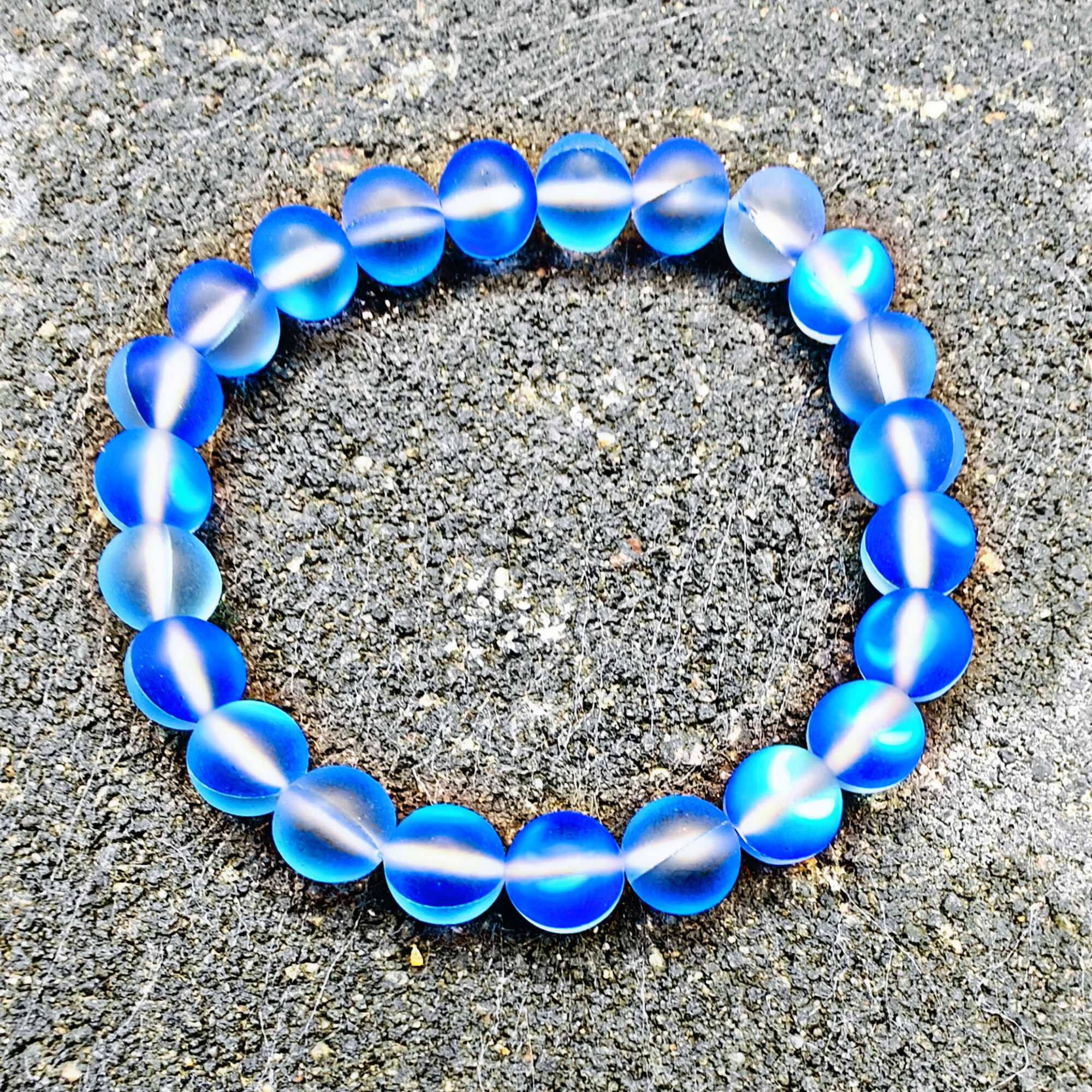 Браслет-нить, опал синтетический