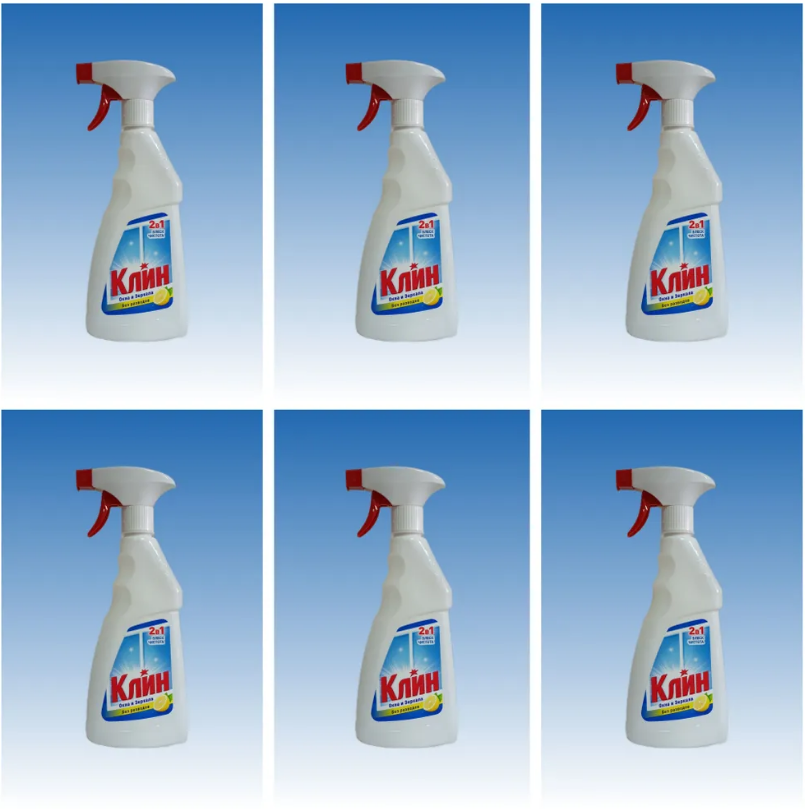Для стекол и зеркал Клин Лимон 500 мл х 6 шт
