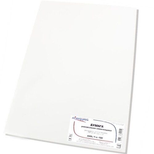 Бумага самоклеящаяся А4 A-Media для лазерной печати, глянцевая, 70г/м, без делений, 100 листов