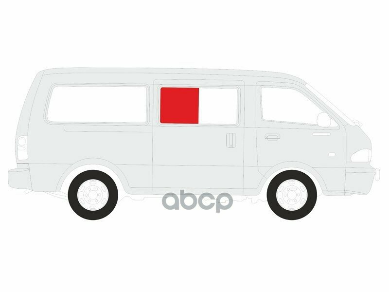 Стекло кузова боковое (не опускное) (Справа/ Цвет зеленый) Volkswagen Transporter 90-03 / Caravelle XYG арт. STN-VAN SF/RH2