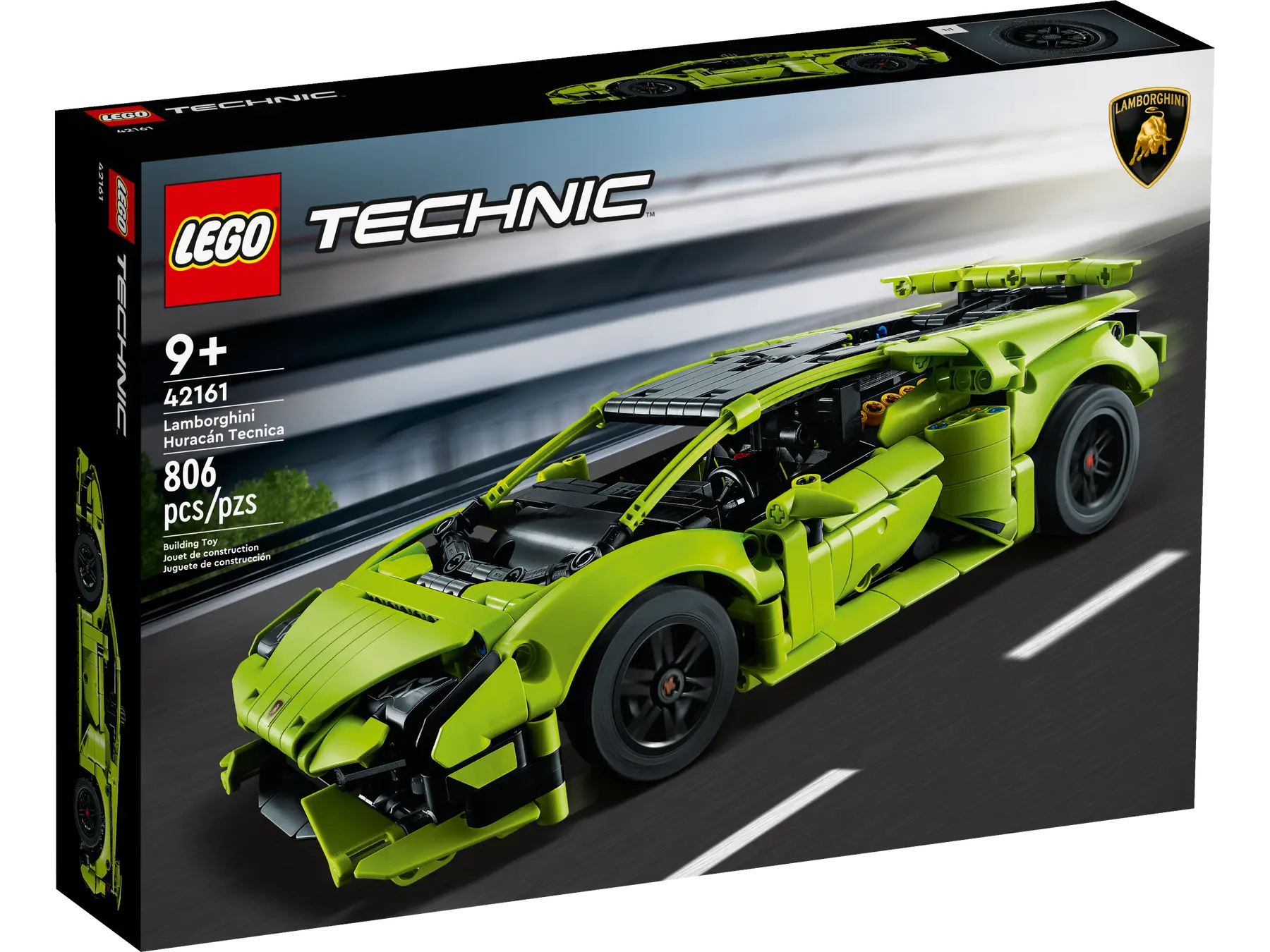 Конструктор LEGO Technic 42161 Lamborghini Huracán Tecnica Green, 806 дет, от 9 лет