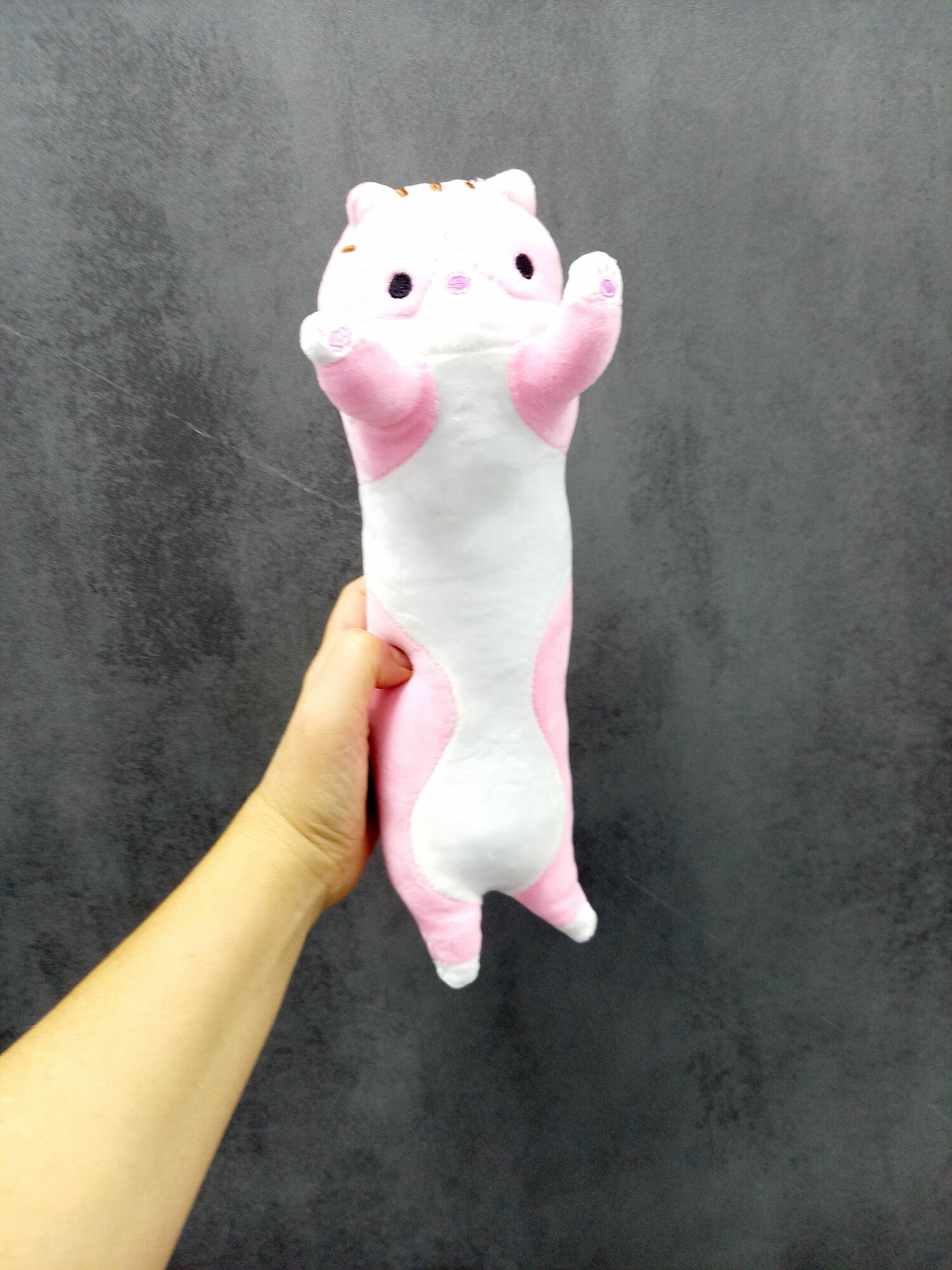 Кот-батон длинный игрушка 40см