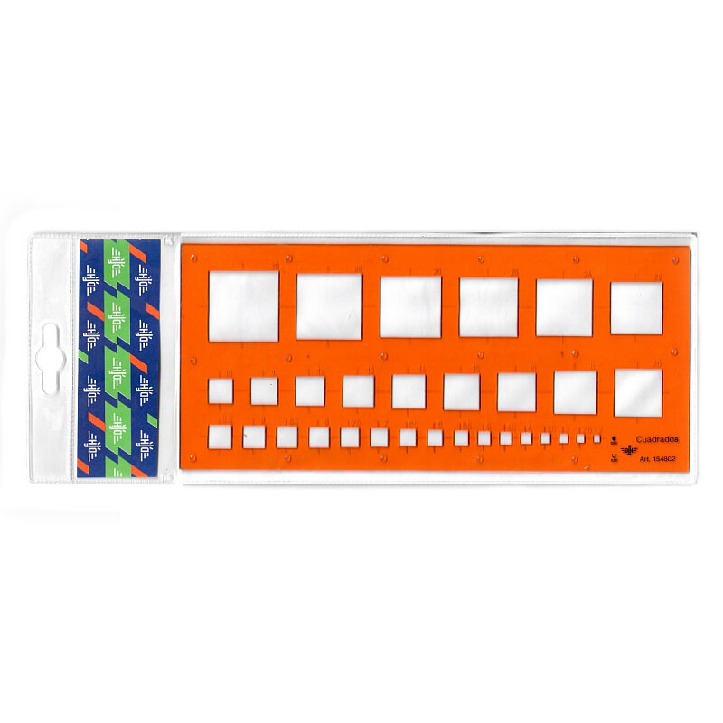 Шаблон Квадраты Domingo Ferrer (Испания), 2-30 мм Пластик