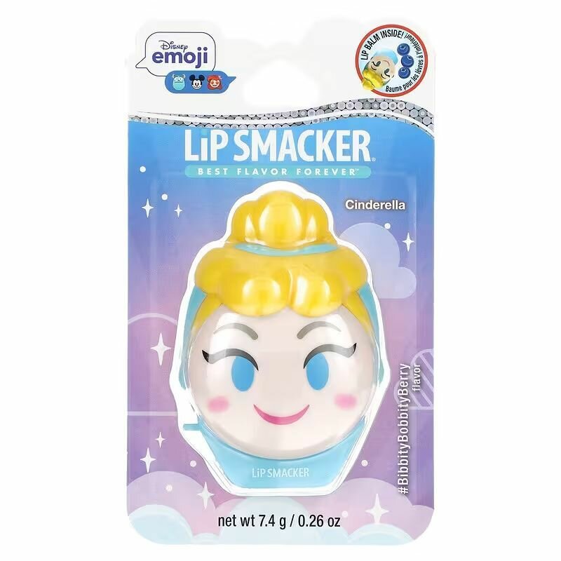Бальзам для губ Lip Smacker "Золушка", с ароматом ванили, увлажняющий, для девочек, 7,4 г