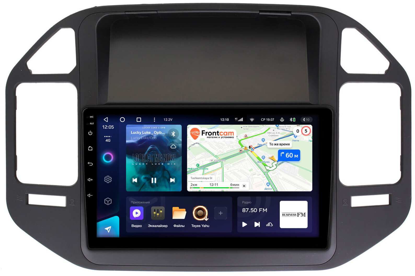 Штатная магнитола Teyes CC3L 4/64 9" RM-9-266 Mitsubishi Pajero 3, Montero 3 1999-2006 (черная) Android 10 (4G-SIM, DSP, IPS)
