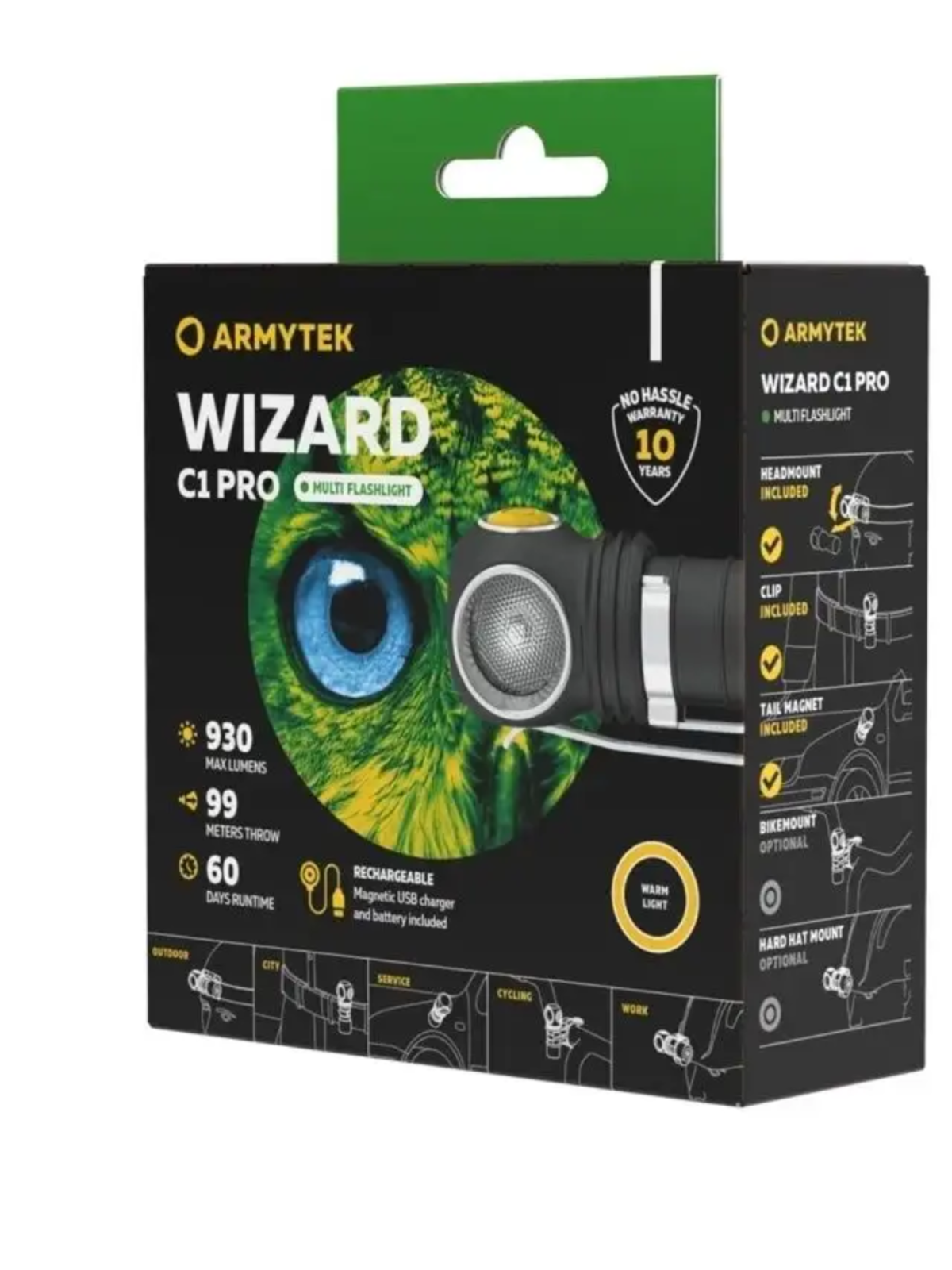 Фонарь Armytek Wizard C1 Pro (теплый свет) / F09001W