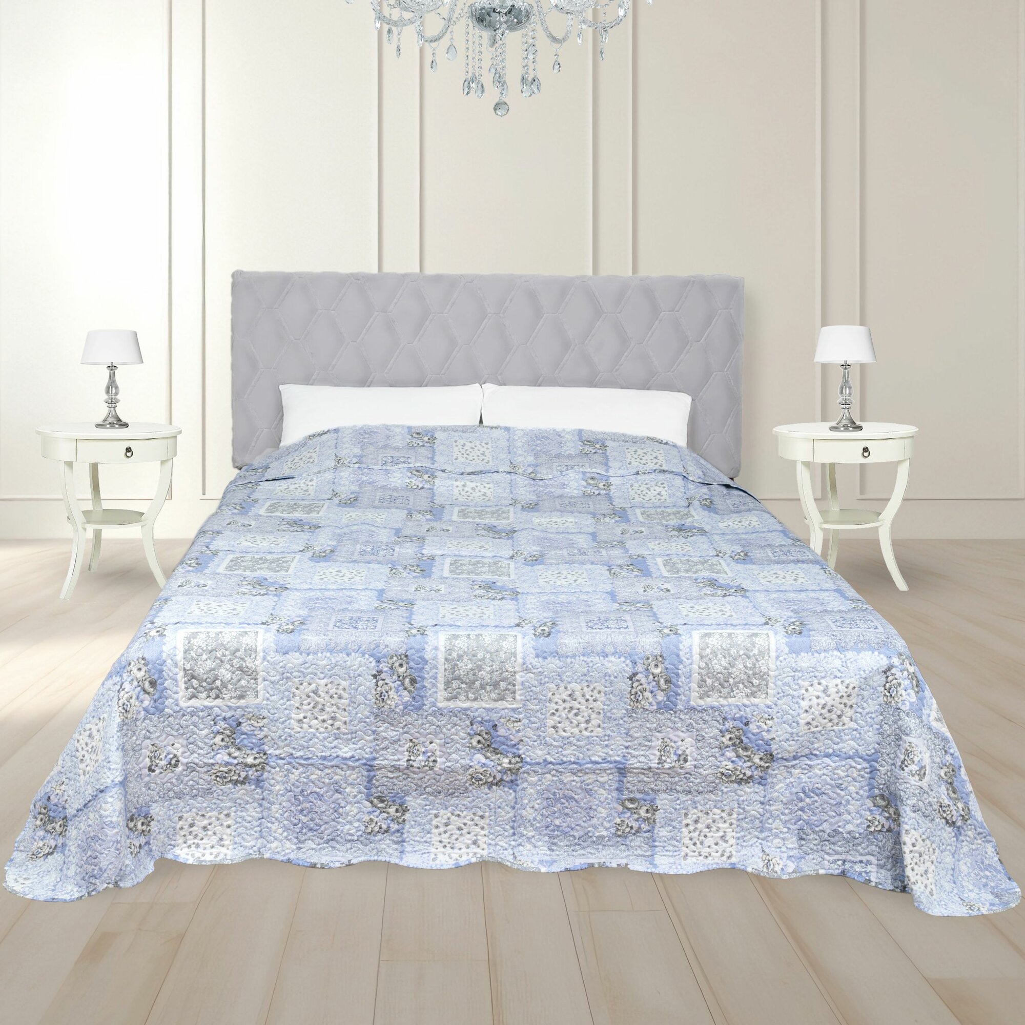 Одеяло - покрывало на кровать 255х255 см стеганное двуспальное, SERVALLI