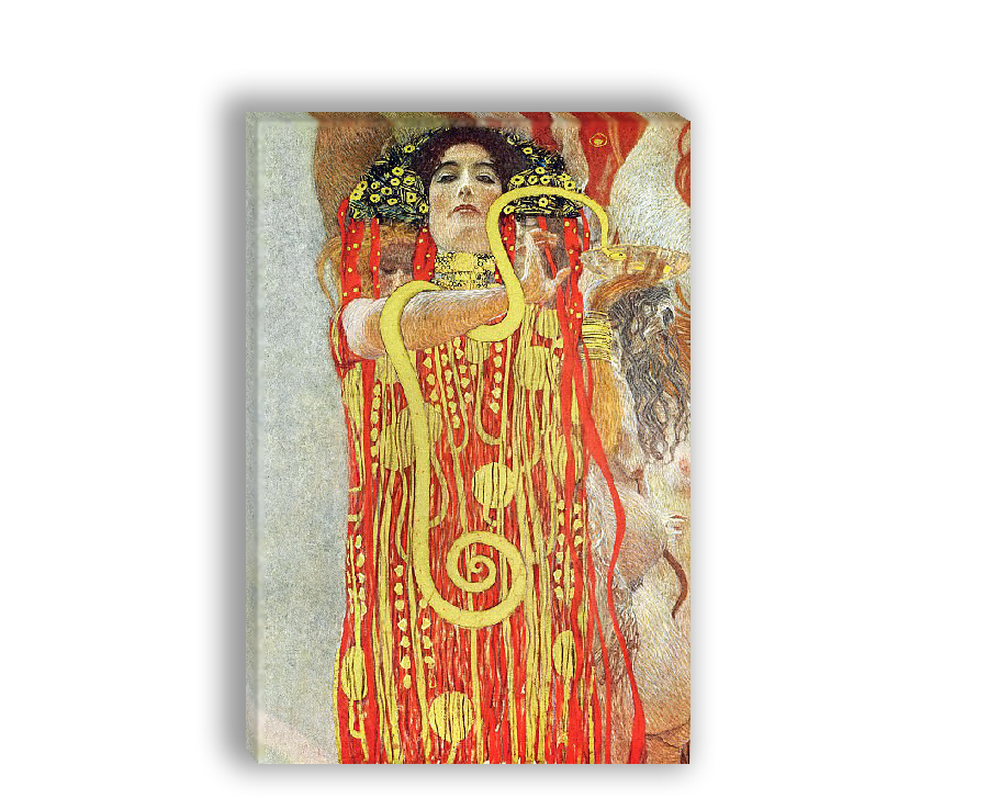 Картина для интерьера "Медицина", художник Климт, Густав, печать на холсте (40х59 см / на подрамнике)