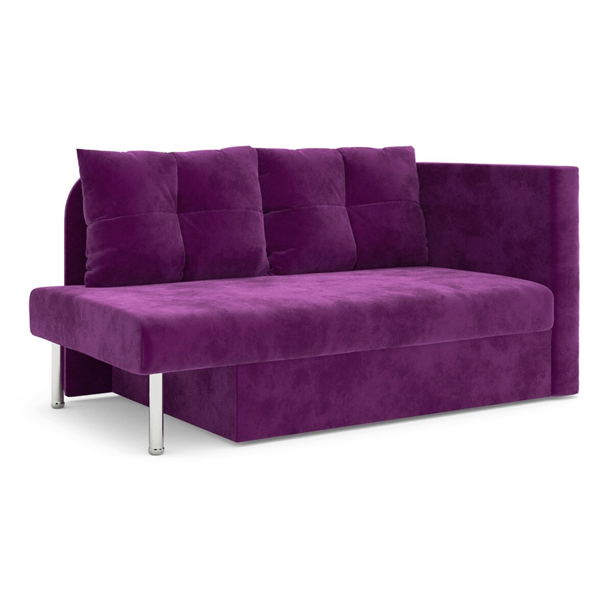 Детский диван Сток Диванов Томас, фиолетовый микровелюр, механизм тахта