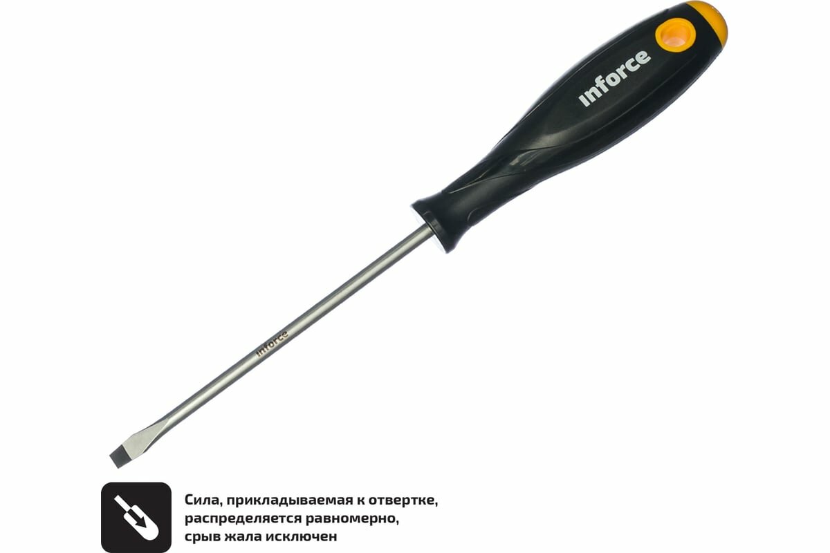 Inforce SL5x125 06-09-60 Шлицевая отвертка 5x125 мм, инструмент для сборки