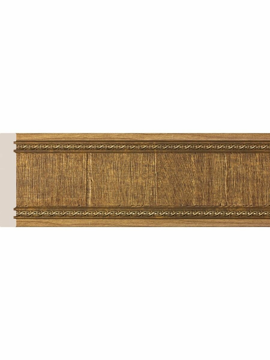 Плинтус потолочный Молдинг на стену декор, 1100х80х12 мм Дуб светлый - 2 шт.