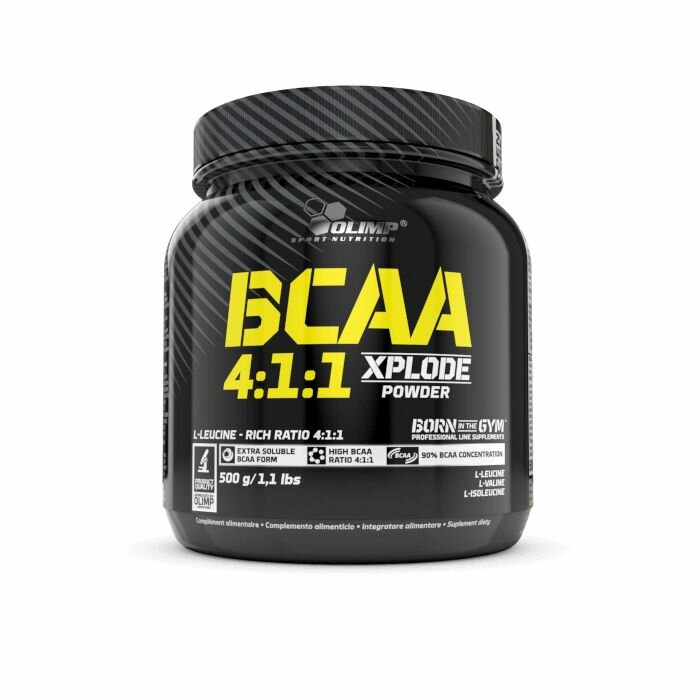 Olimp BCAA Иксплоуд Поудер 4:1:1 / BCAA Xplode Powder 4:1:1 Аминокислоты Фруктовый пунш 500 г.
