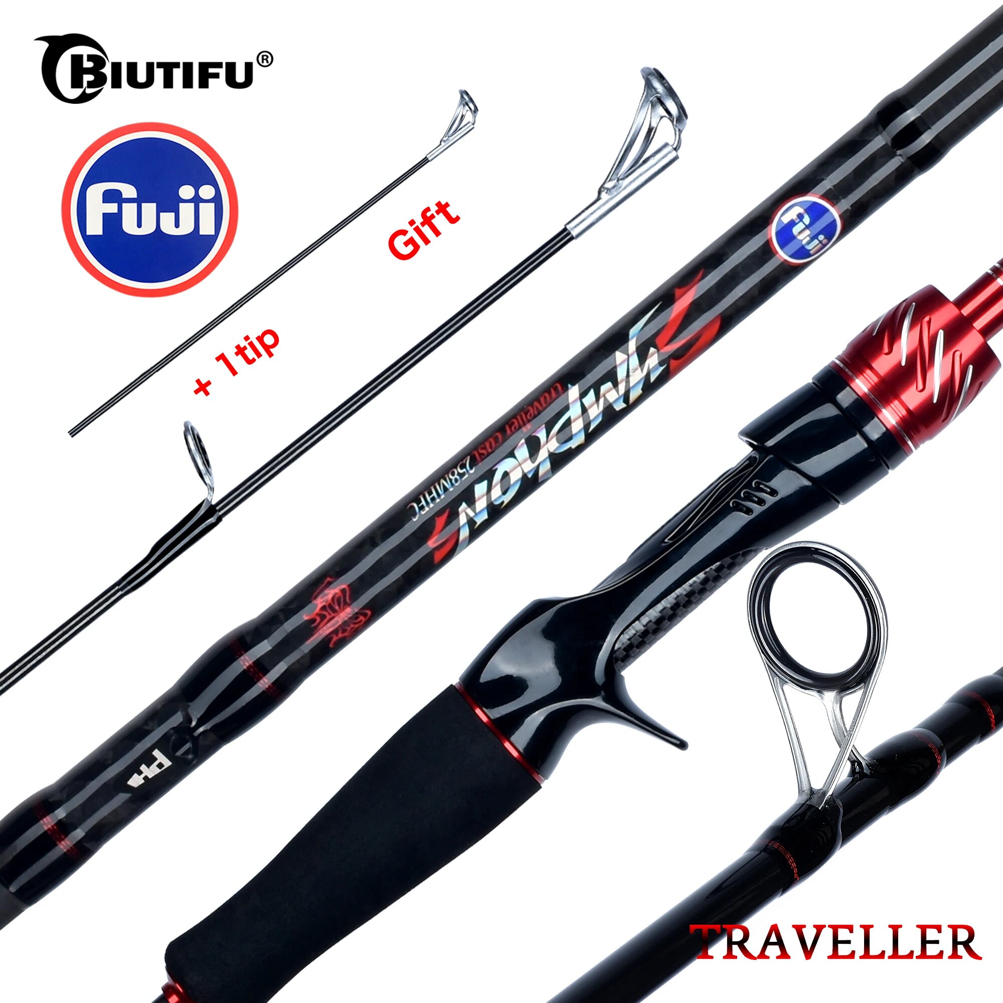 BIUTIFU Traveller Spinning 2.7m, 10-42g, карбоновая удочка