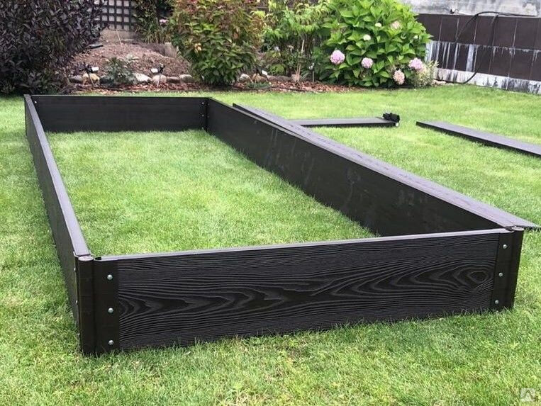 Грядка из ДПК высотой 22,5см/ с 3-D тиснением/ 5.0 х 0.75м