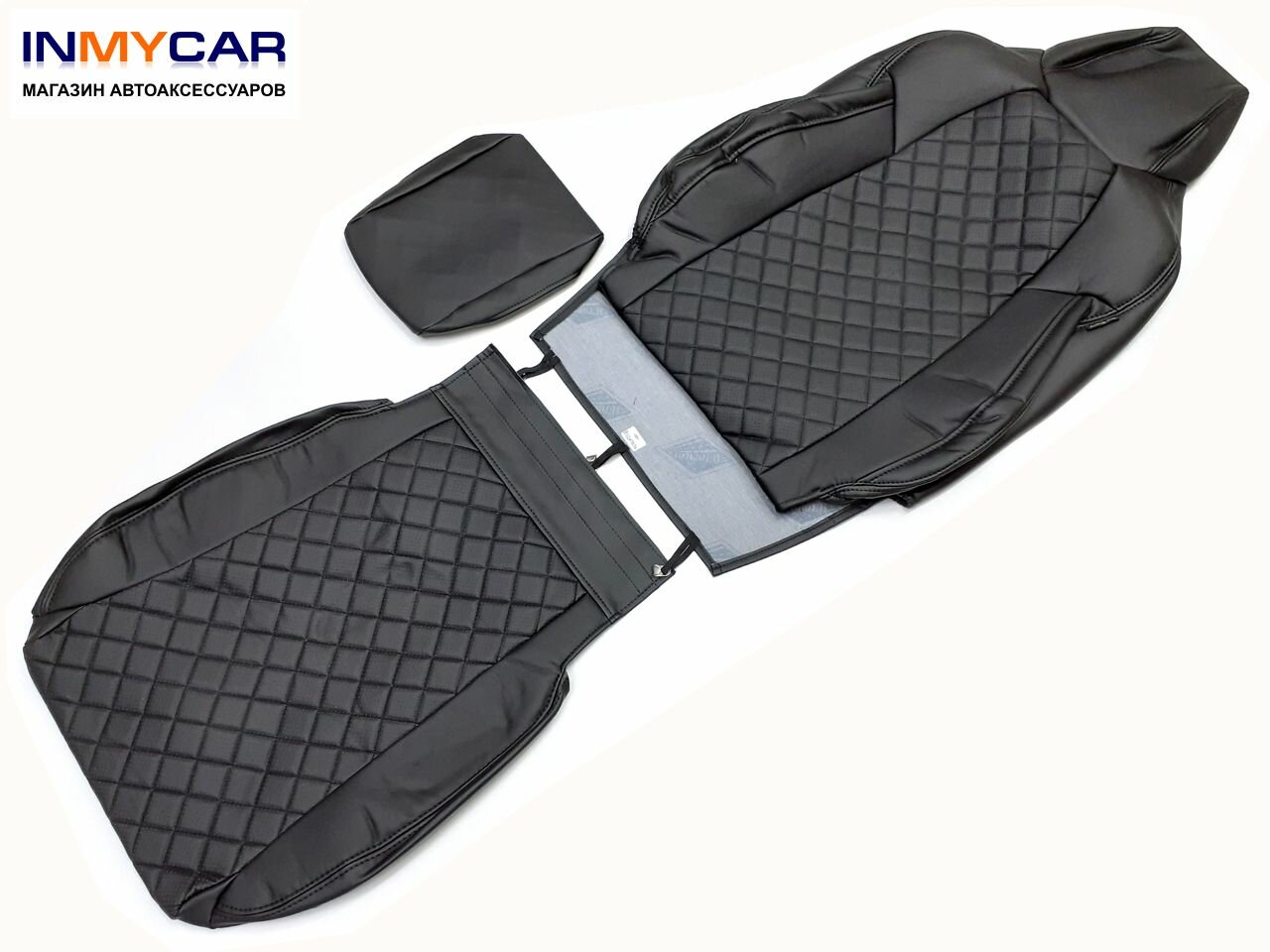 Чехлы на сидения из экокожи для OMODA С5, комплект на всю машину