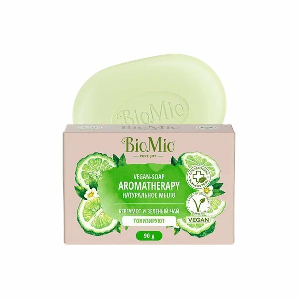 Натуральное мыло BIO MIO BIO-SOAP, бергамот и зеленый чай, 90 гр