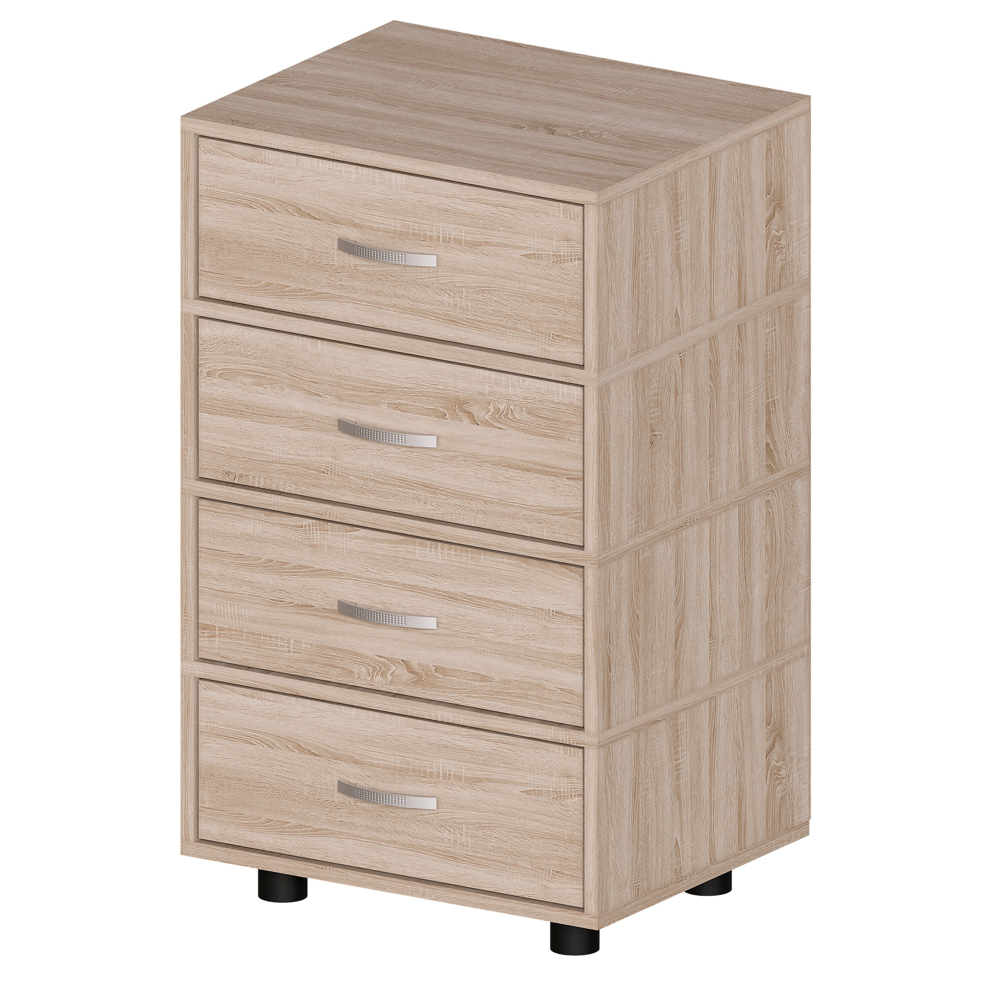 Комод СитиМебель-5 Ширина 50 см, Глубина 30 см, Высота 83 см, цвет: Дуб сонома