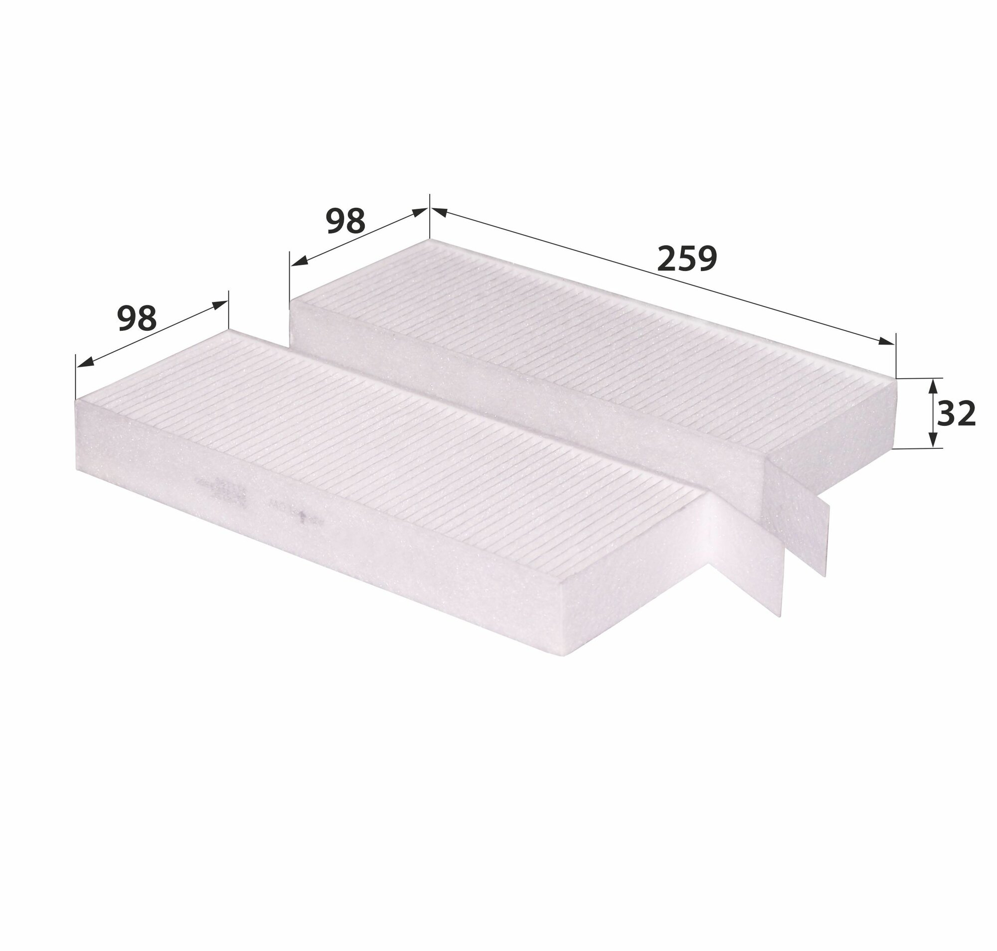 Фильтр салонный RB-Exide AC-215E, для Peugeot 308/508, вес 200 г