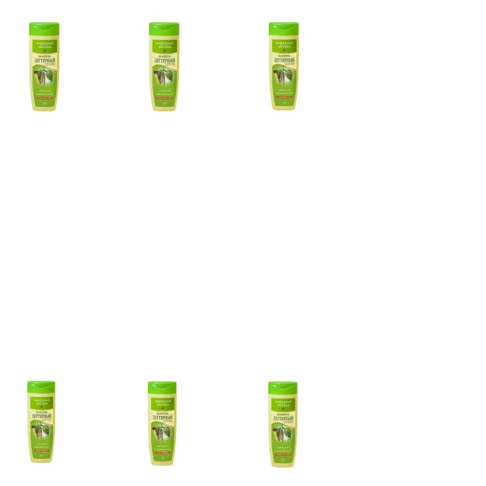 Iris Шампунь для всех типов волос Народная аптека, Дегтярный, 400 мл, 6 уп.