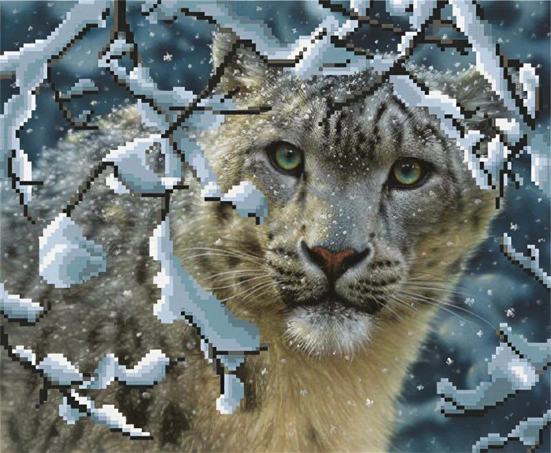 Рисунок на ткани МП Студия для вышивания бисером "Тигр", 34x38см