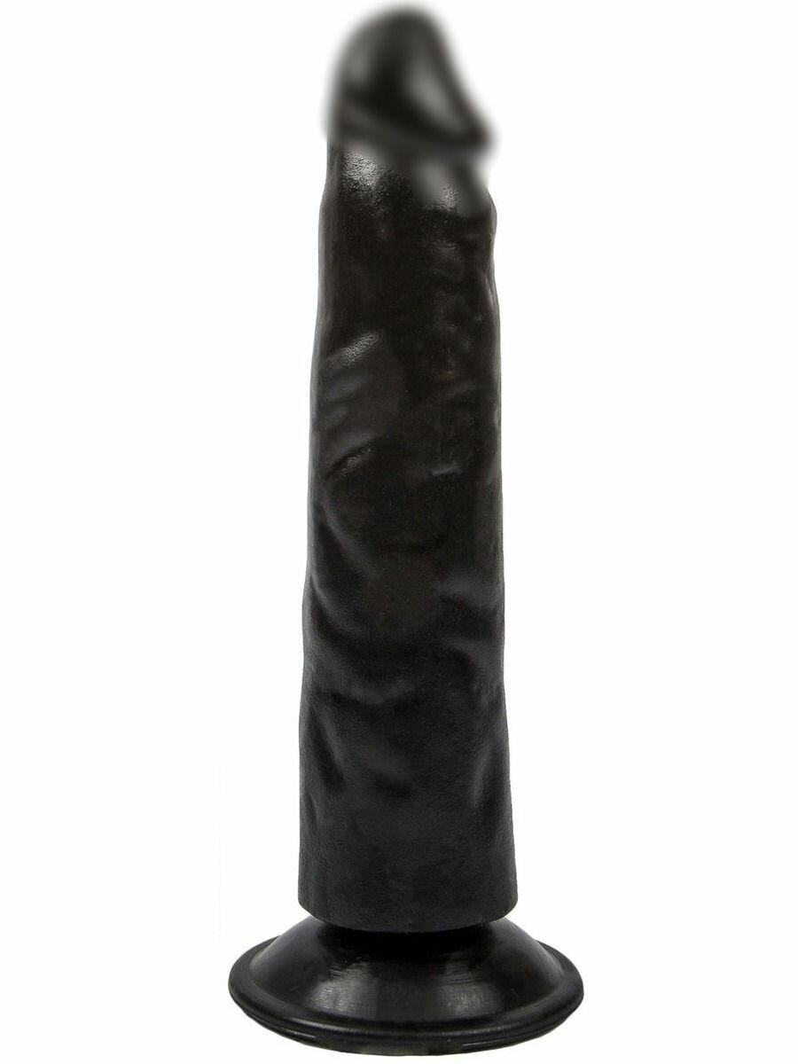 Фаллоимитатор на присоске, черного цвета, реалистичный 17см.