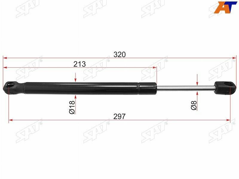 . SAT Амортизатор (Газовый упор) крышки багажника для AUDI A6 06-